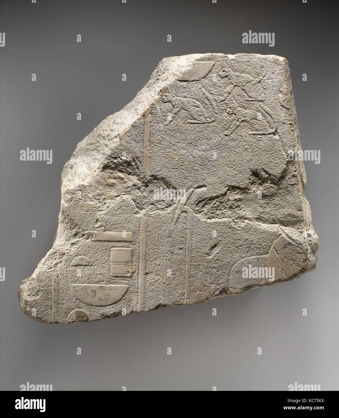 Relief with hieroglyphic label "Lord of Cats' Town", ca. 2353–2150 B.C ...