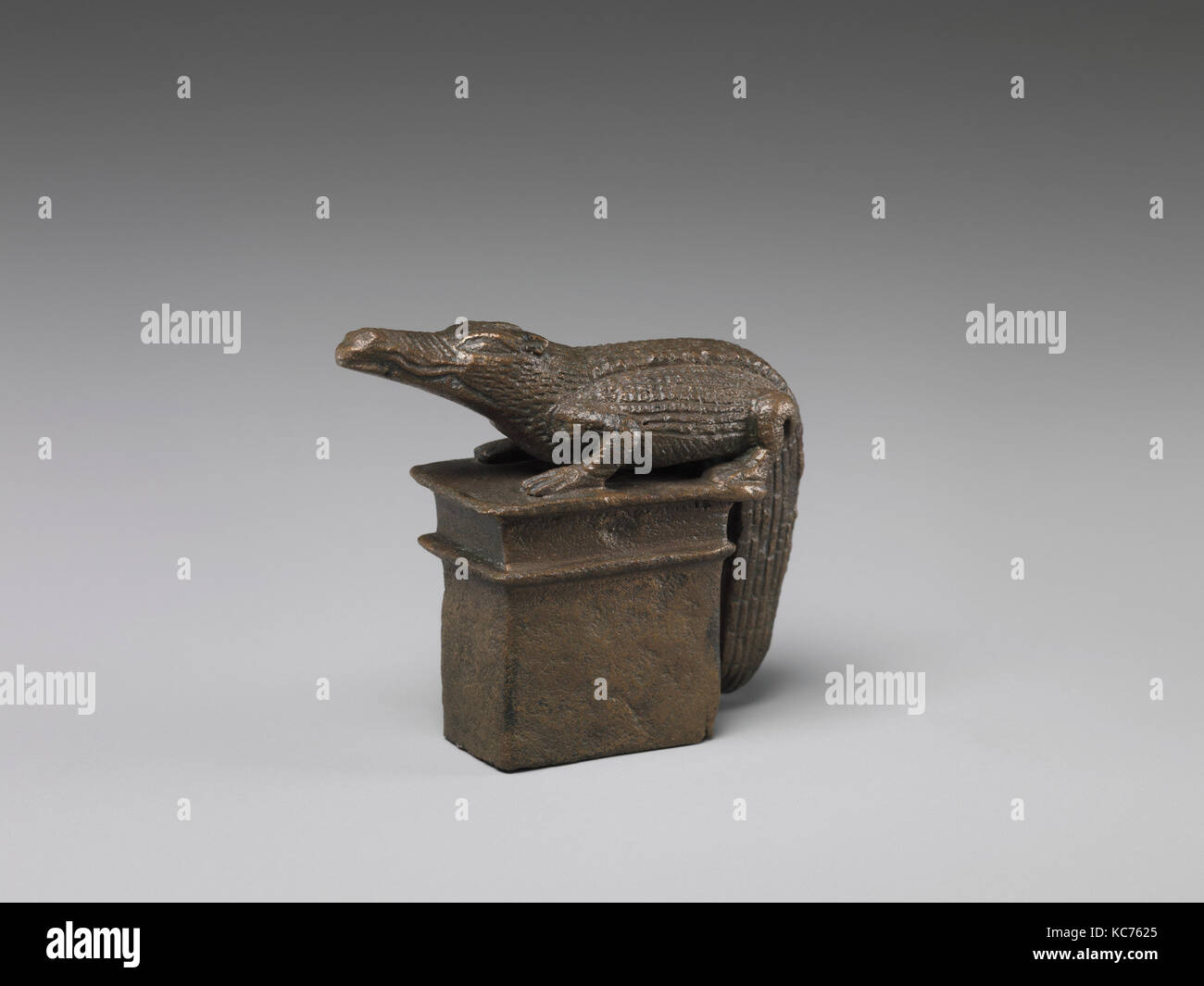 Crocodile on a shrine-shaped base, Ptolemaic Period, 332–30 B.C., From ...