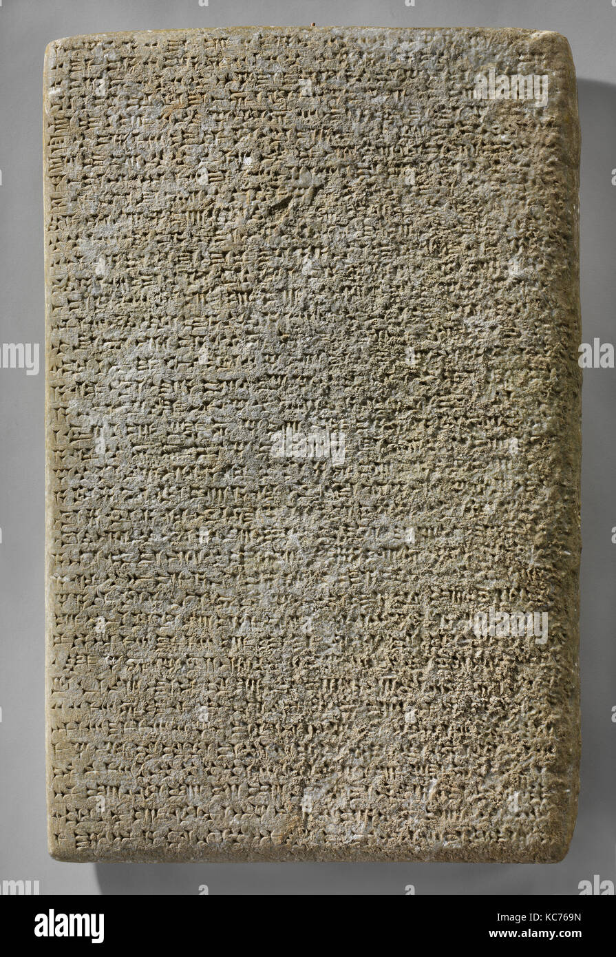 Stone cuneiform tablet with inscription of Ashurnasirpal II, ca. 883 ...