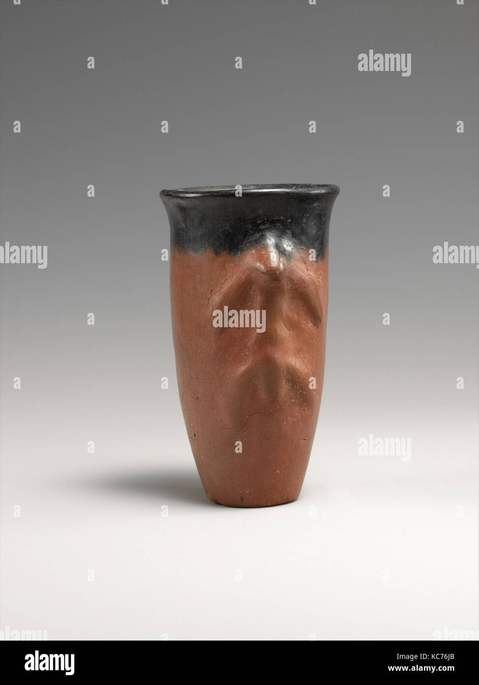 Black-topped red ware jar with a climbing animal, ca. 3700–3500 B.C ...