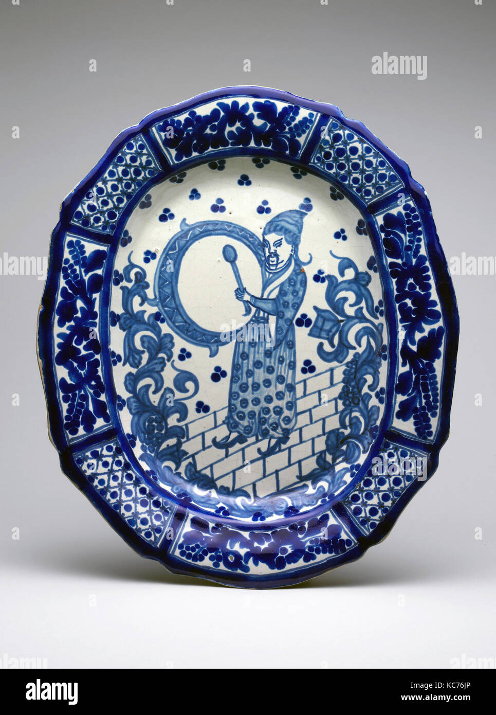 Dish, ca. 1830, Made in Mexico, Mexican, Tin-glazed earthenware, H. 18 ...