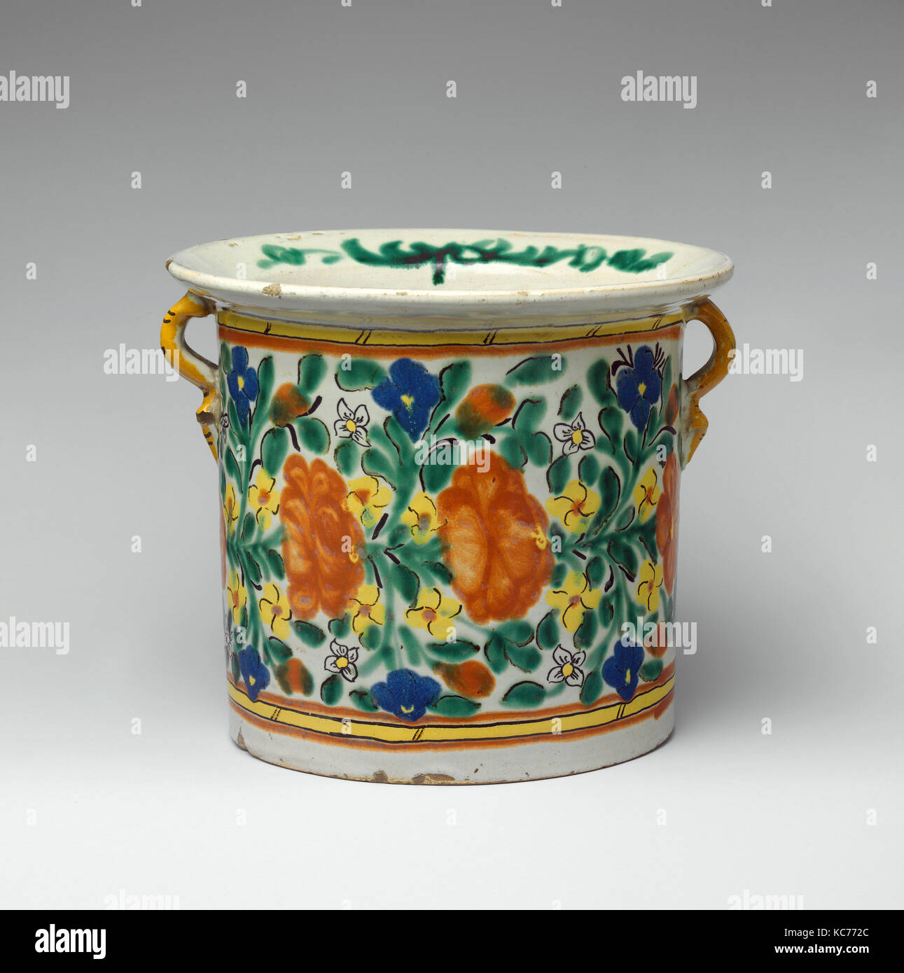 Jar, ca. 1865, Made in Mexico, Mexican, Tin-glazed earthenware, H. 8 7/ ...