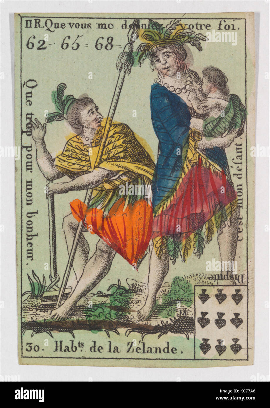 Hab.ts de la Zelande from Playing Cards (for Quartets) 'Costumes des ...