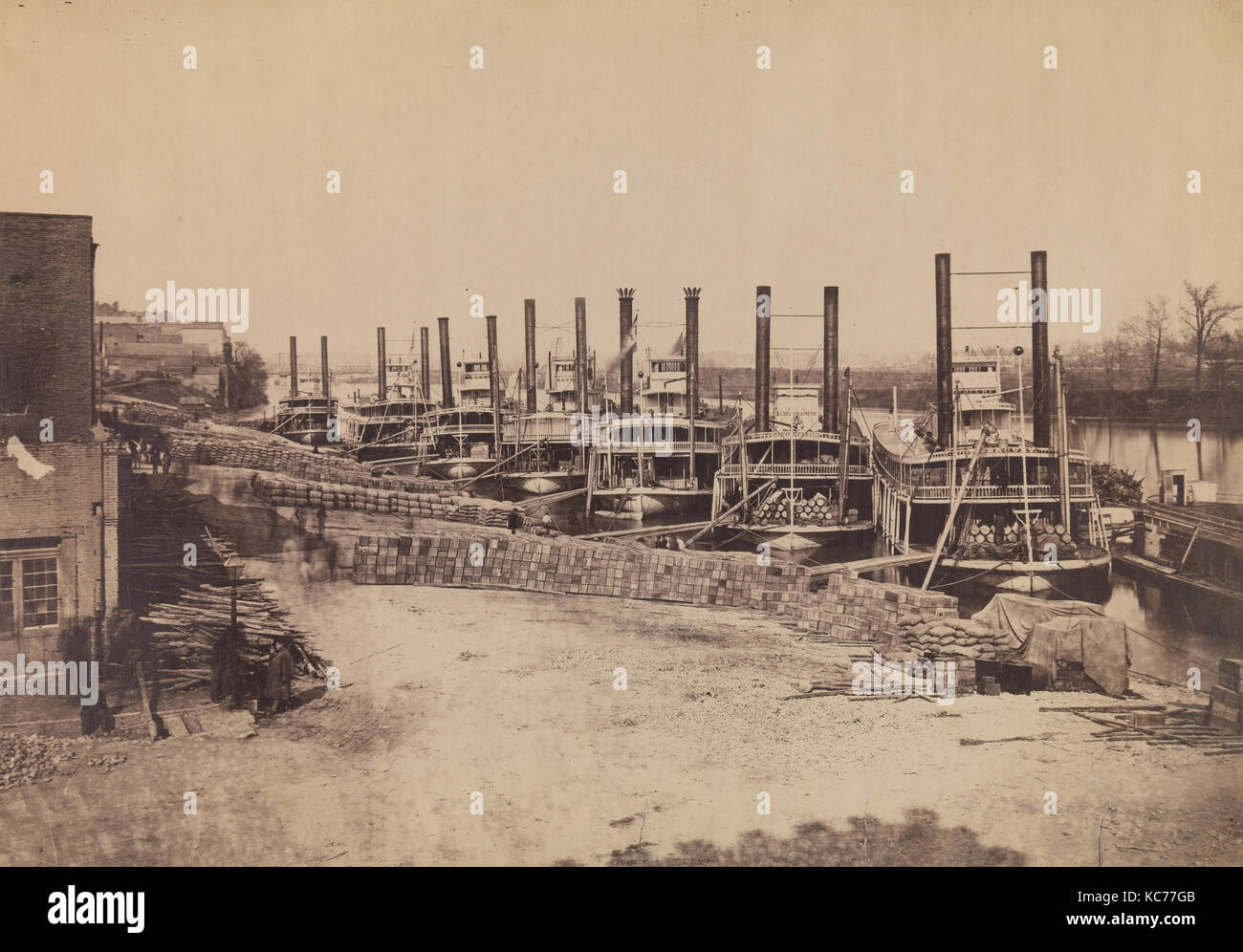 Supply Steamers at Nashville, Tennessee, Rodney Poole, 1862 Stock Photo ...