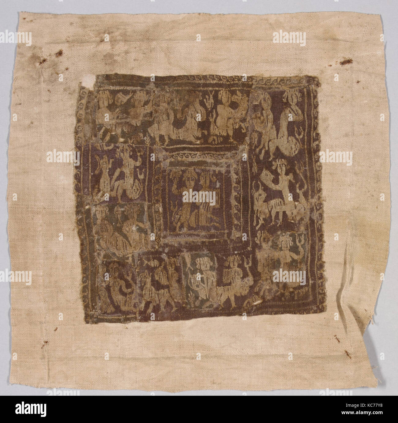 Panel, 4th century, Attributed to Egypt, Linen, H. 8 1/4 in. (21 cm ...