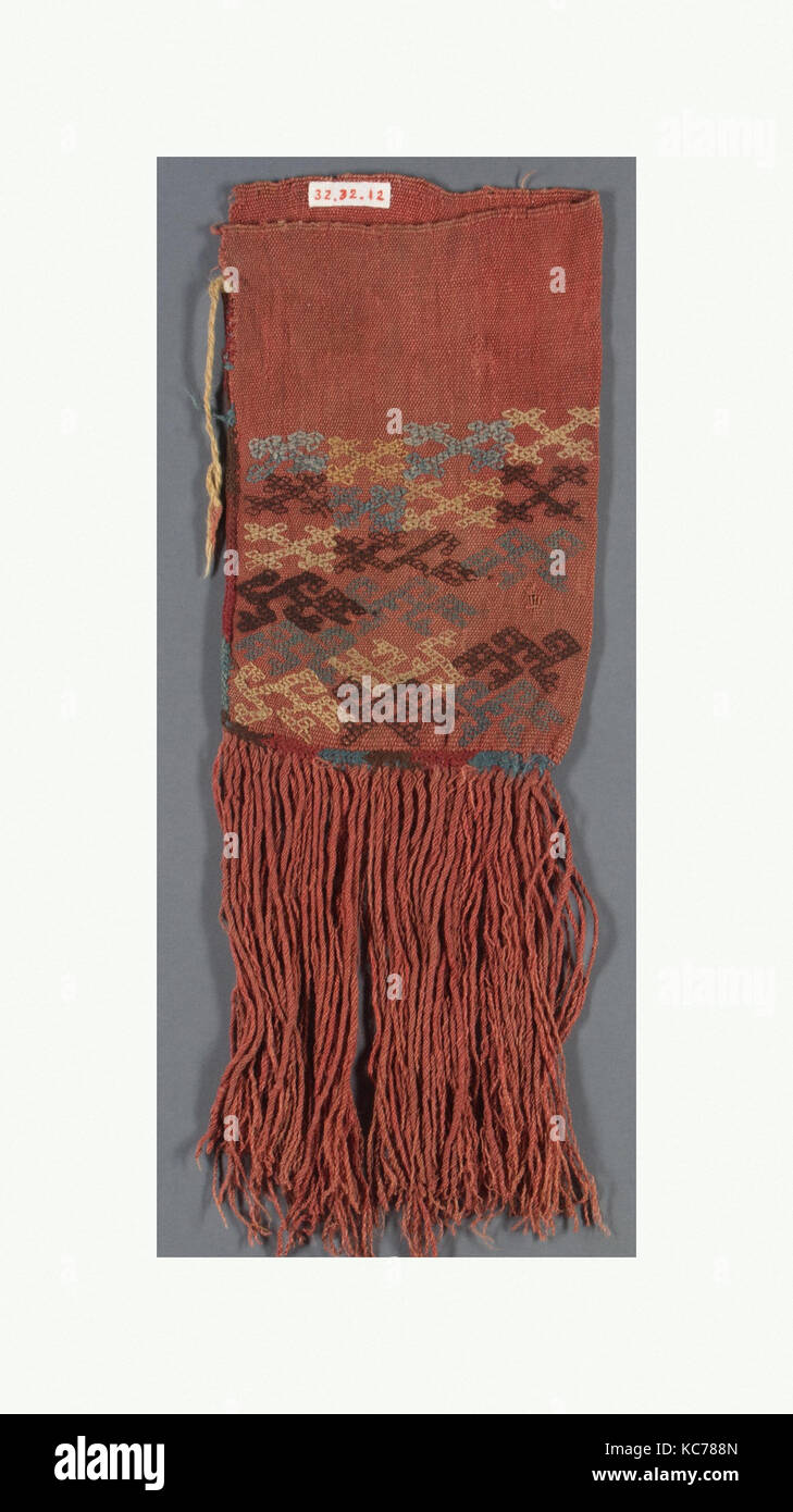 Bag, 7th century, Peru, Rio Grande de Nasca, Nasca, Camelid hair ...