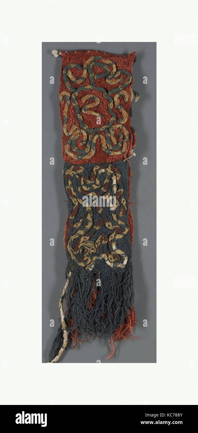 Sash Fragment with Fringe, 7th–10th century, Peru, Peruvian, Camelid ...