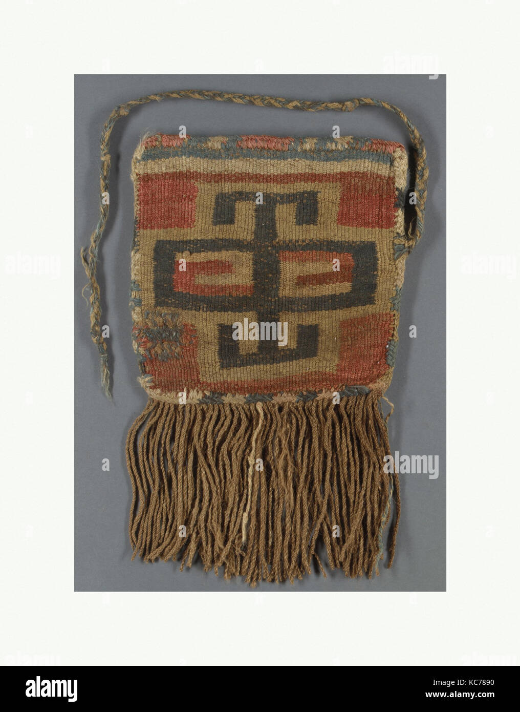 Fringed Bag, 7th century, Peru, Rio Grande de Nasca, Nasca, Camelid ...