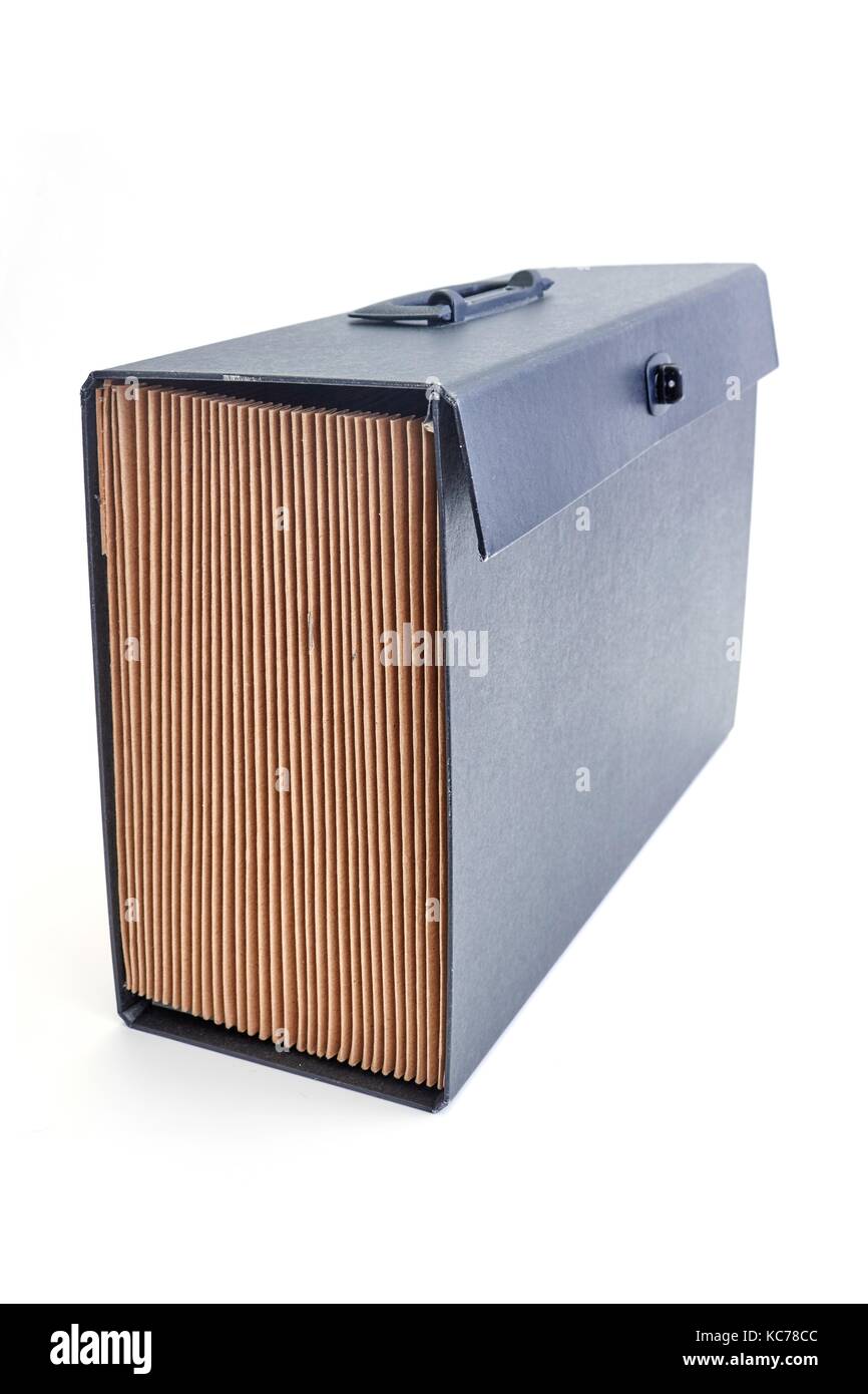 A studio photo of a expantion filing box Stock Photo - Alamy