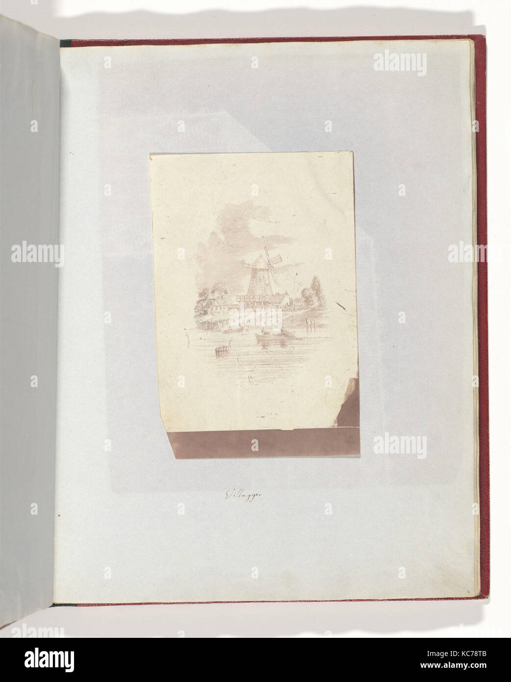 Villaggio, 1839, Photogenic drawing from hand-drawn glass negative ...
