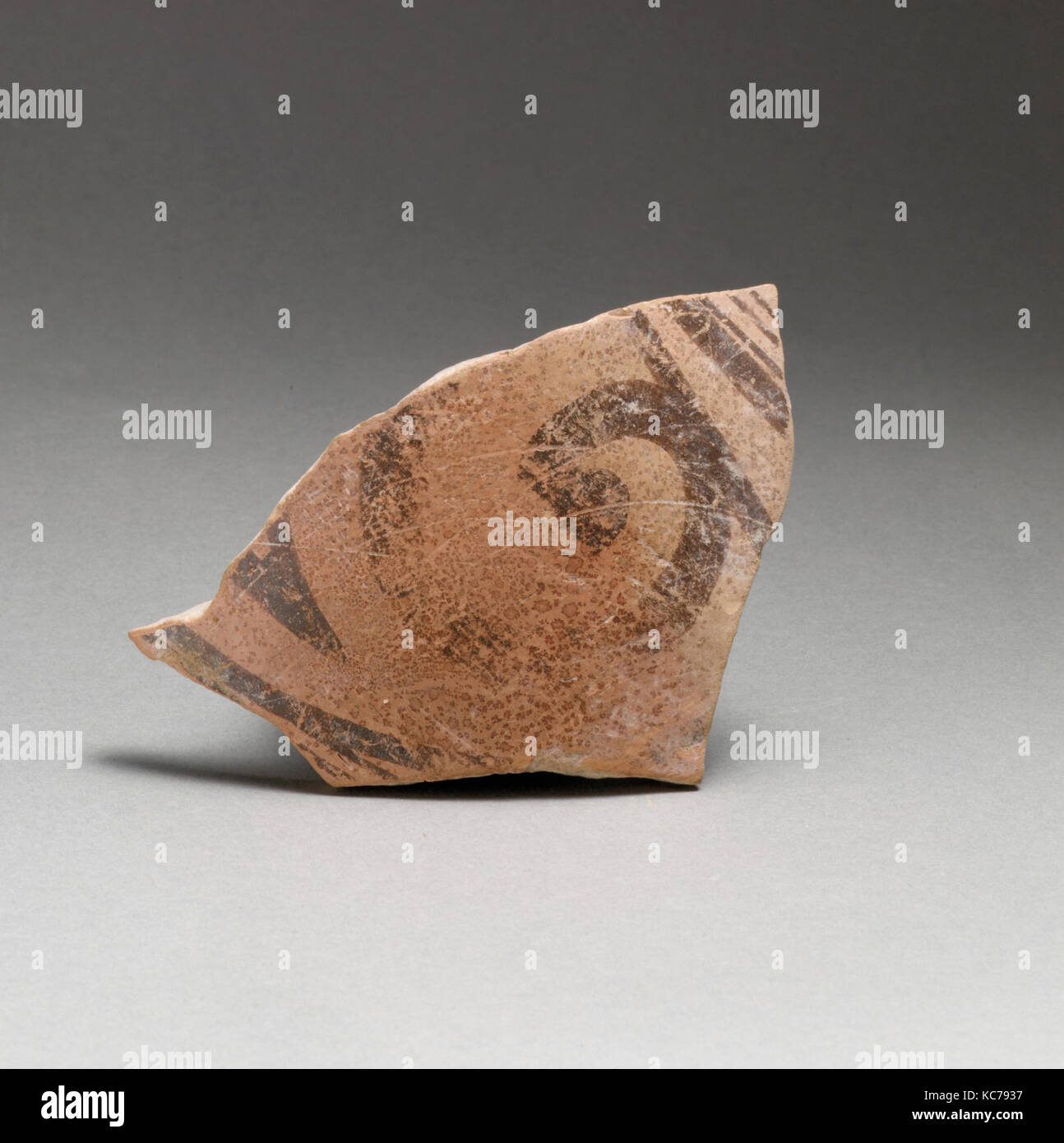 Vase fragment, Neolithic, second period, ca. 4000–3000 B.C., Neolithic ...