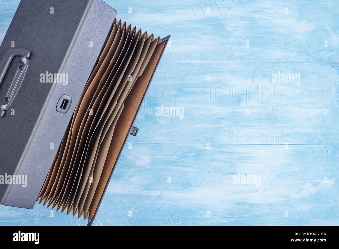 A studio photo of a expantion filing box Stock Photo - Alamy