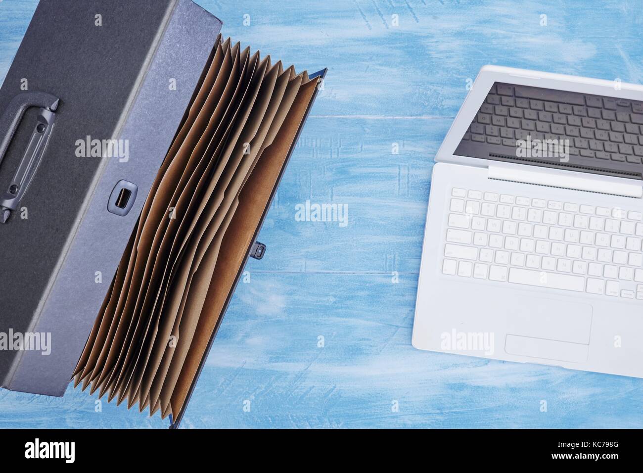 A studio photo of a expantion filing box Stock Photo - Alamy