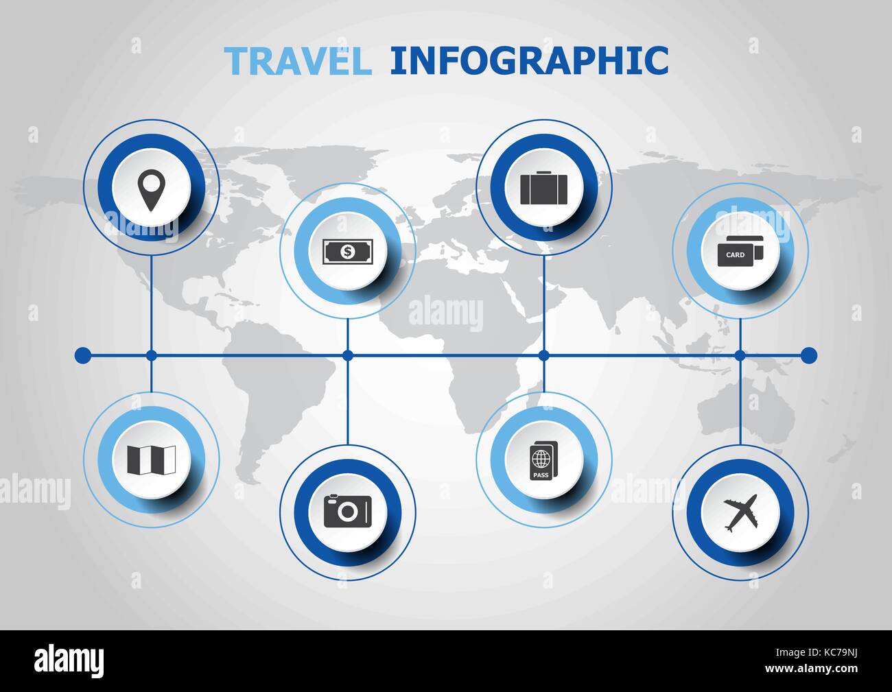 Infographic design with travel icons, stock vector Stock Vector Image ...