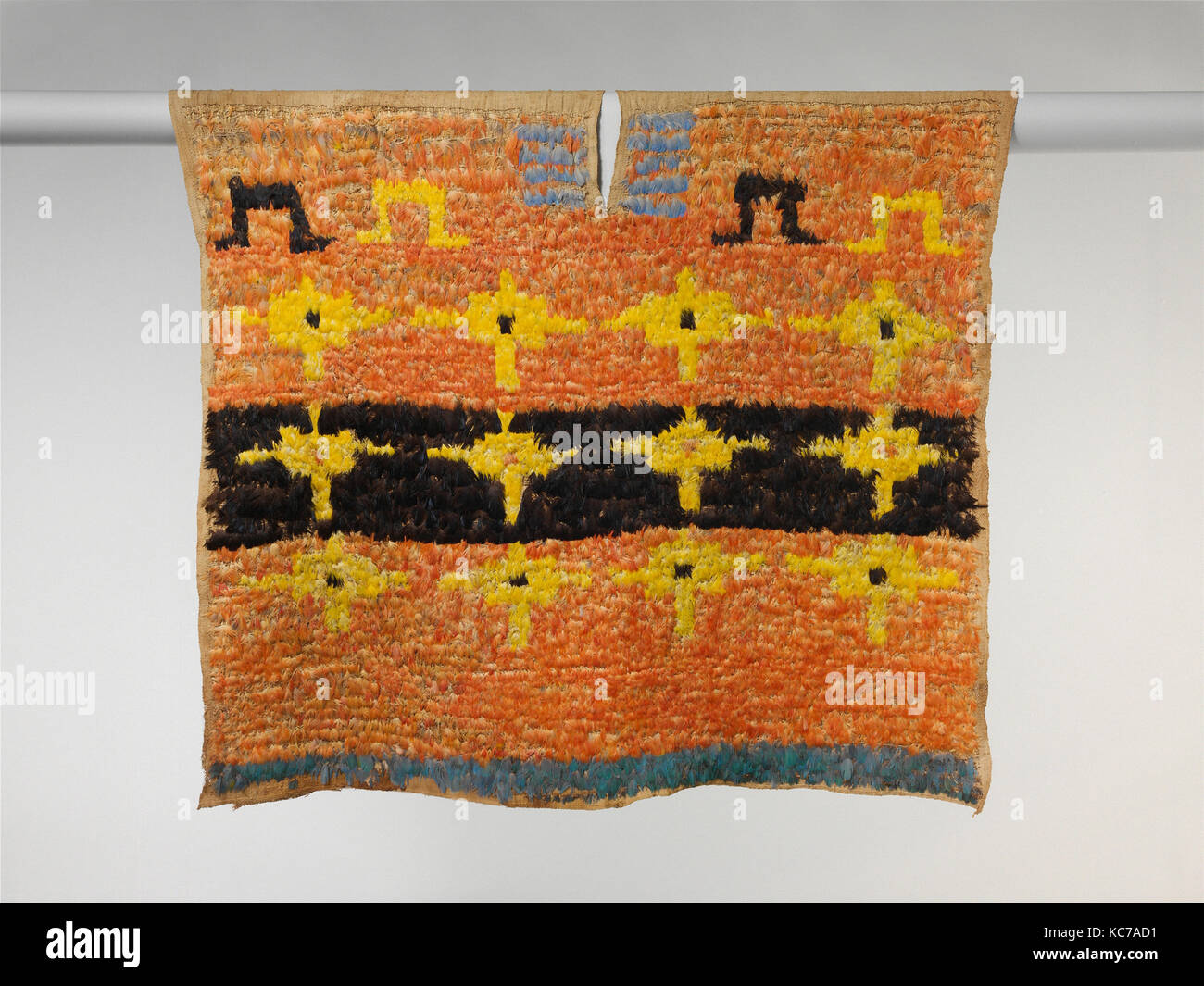 Feathered Tabard, 13th–14th century, Peru, Inca, Cotton, feathers, w ...