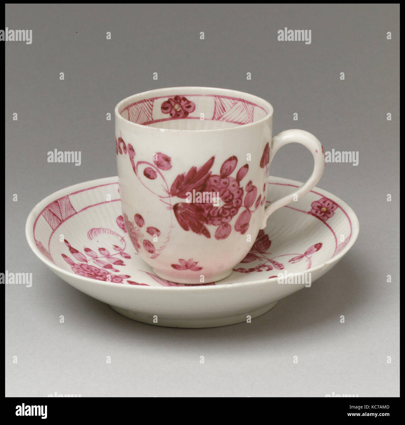 Cup and saucer, ca. 1780, German, possibly Thuringia, Rauenstein, Hard ...