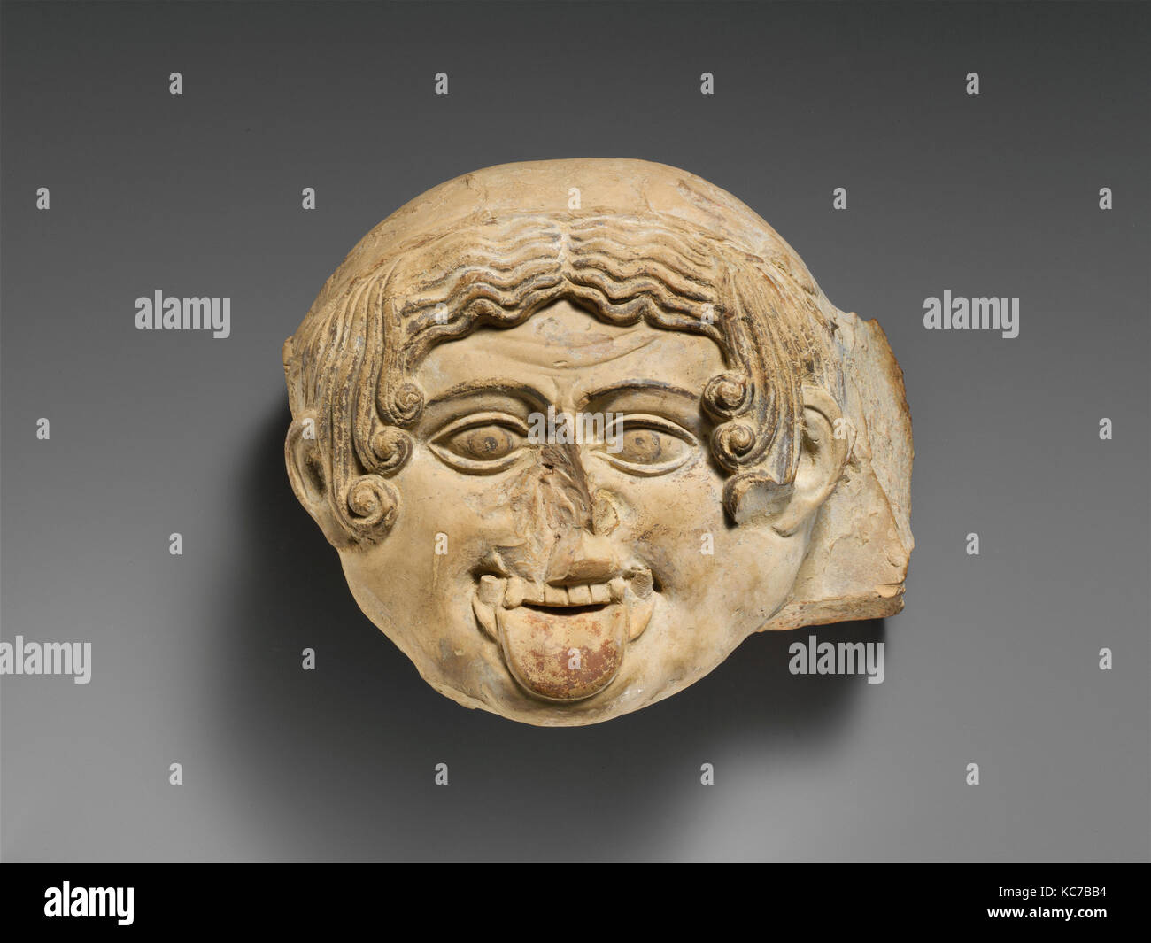 Terracotta antefix (roof tile), Archaic, ca. 500 B.C., Greek ...