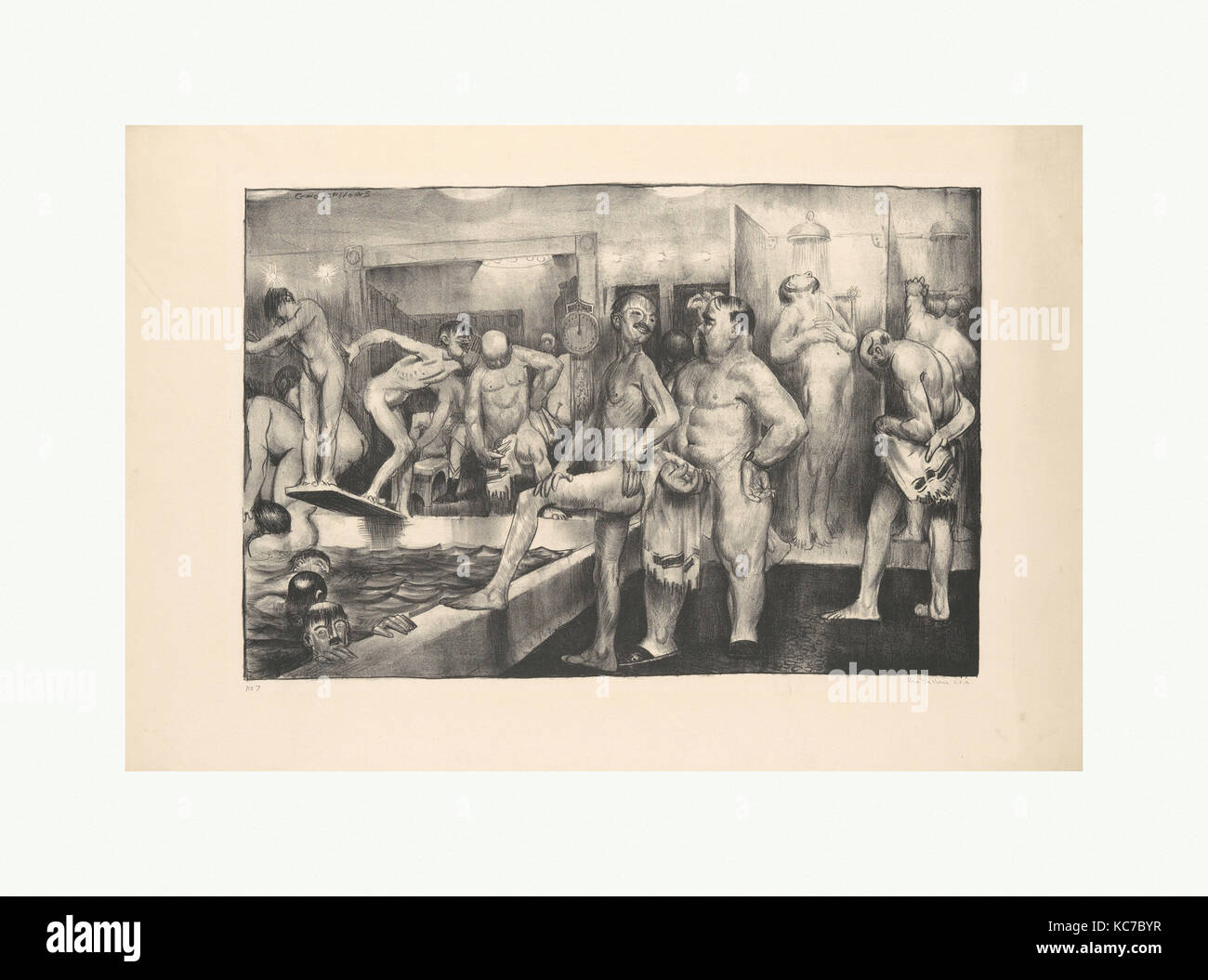 Shower-Bath, First State, 1917, Lithograph, image: 16 x 23 3/4 in. (40. ...