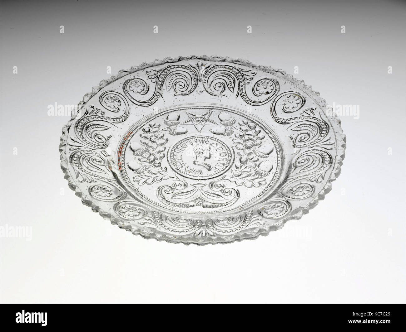 Plate, ca. 1832, Made in New England, United States, American, Lacy ...