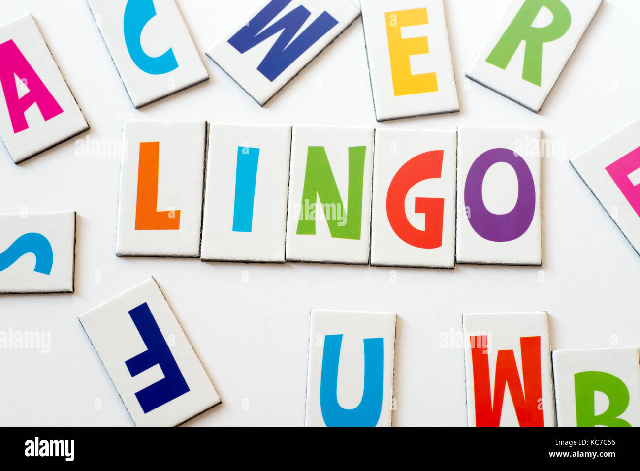 word lingo made of colorful letters on white background Stock Photo - Alamy