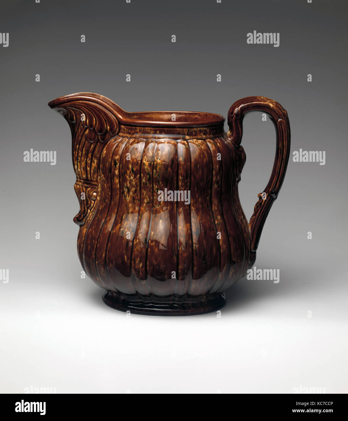 Pitcher, Probably United States Pottery Company, 1849–58 Stock Photo ...
