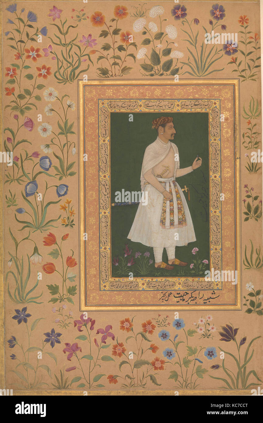 "Portrait of Raja Bikramajit (Sundar Das)", Folio from the Shah Jahan ...