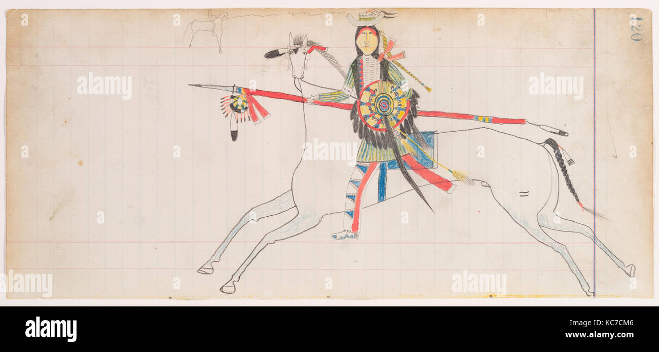 Horse and Rider (Henderson Ledger Artist A), Frank Henderson, ca. 1882 ...