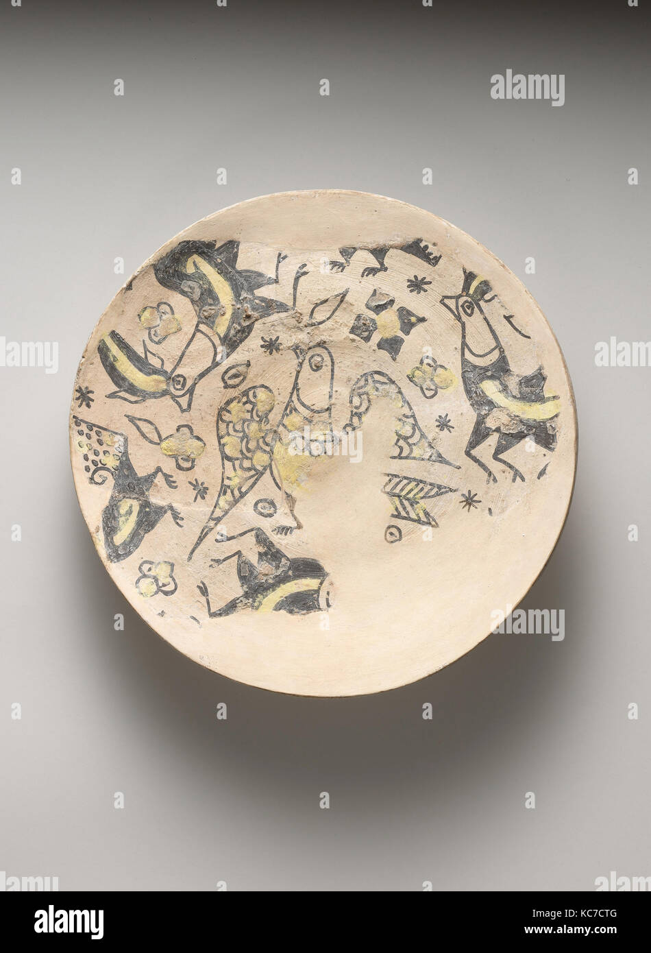 Base of a Footed Buff Ware Vessel, late 8th–9th century Stock Photo - Alamy