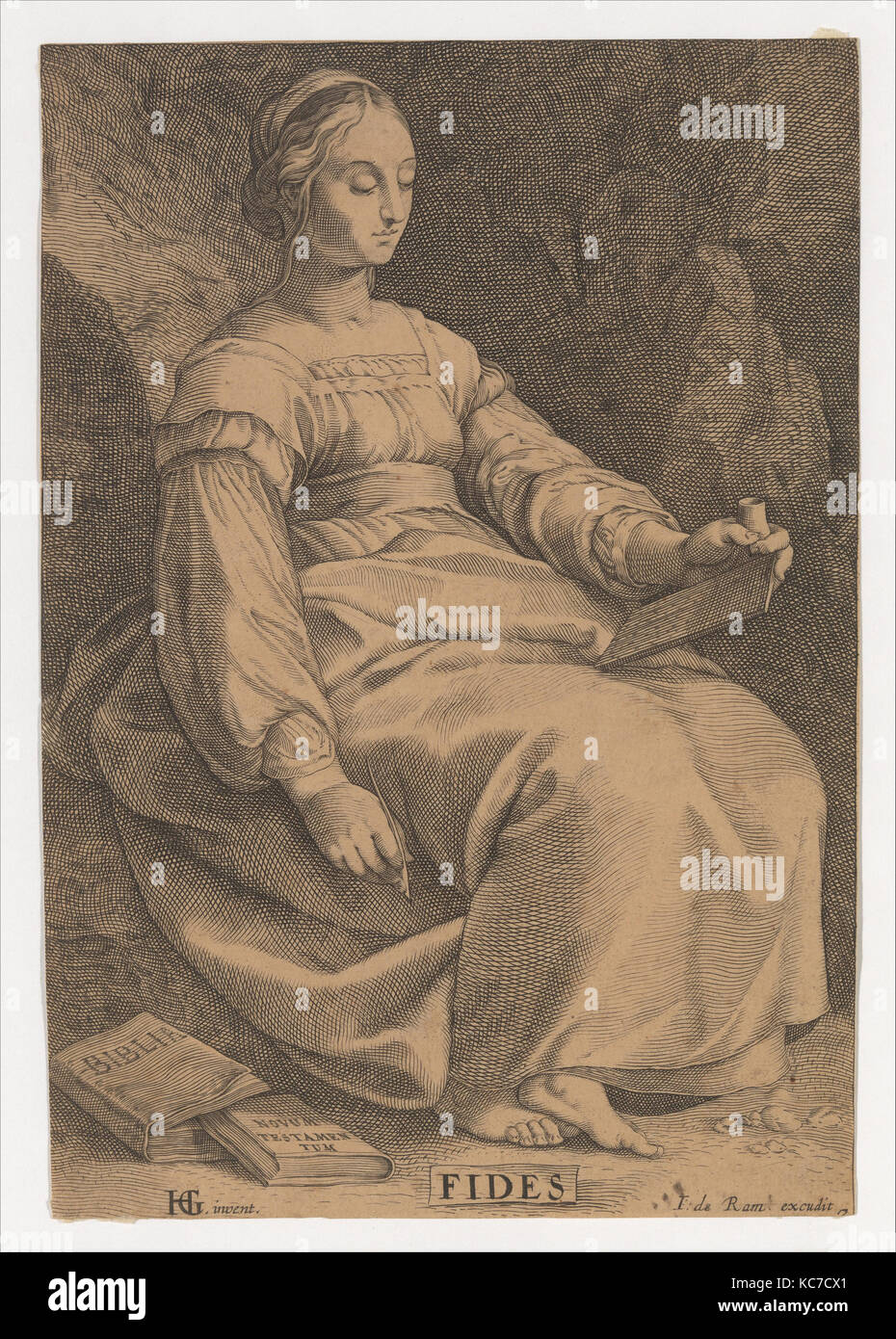 Fides (copy), Anonymous, Dutch, 17th century, After Hendrick Goltzius ...