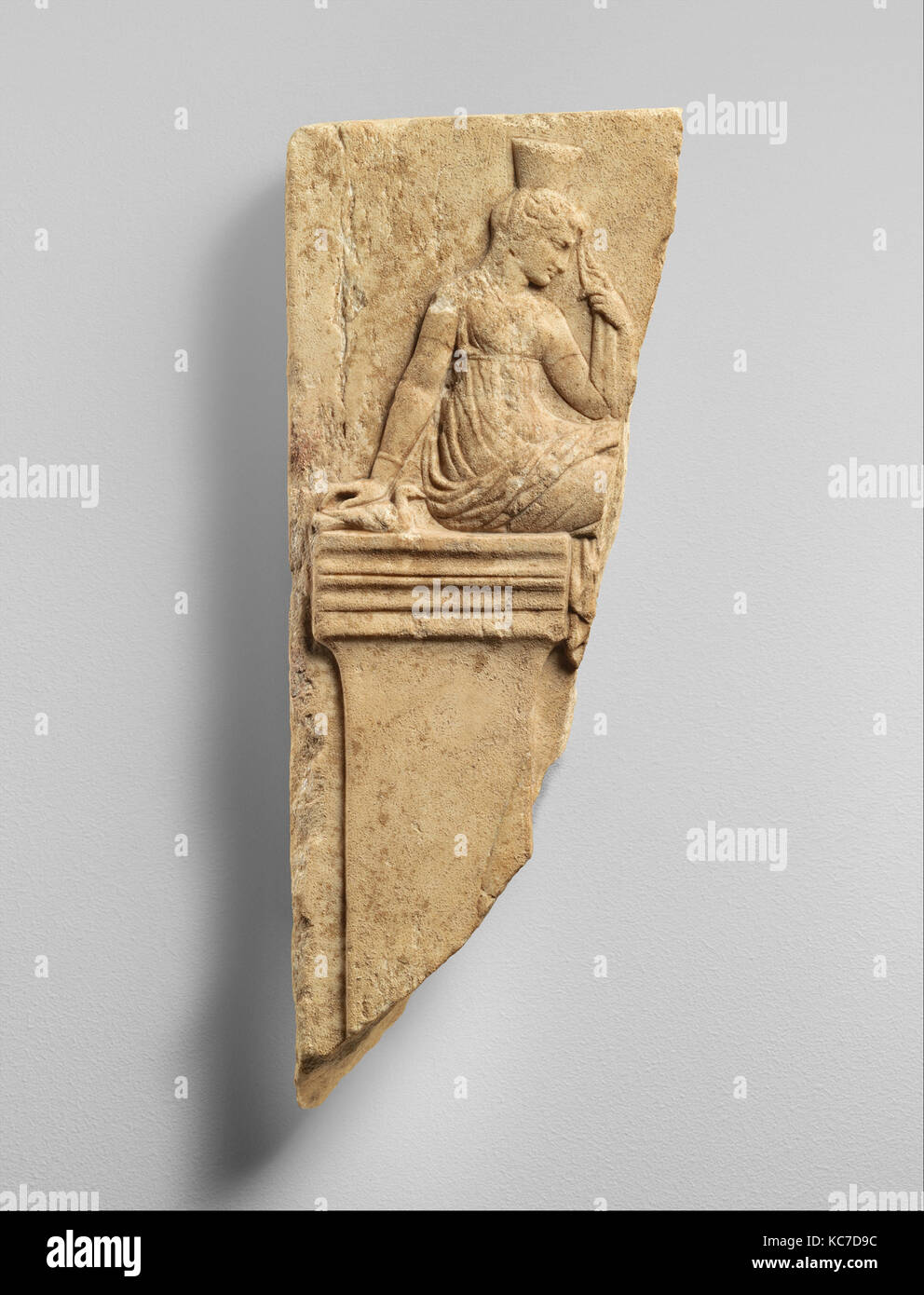 Fragment of a marble neo-Attic relief with Peitho, 1st century B.C ...