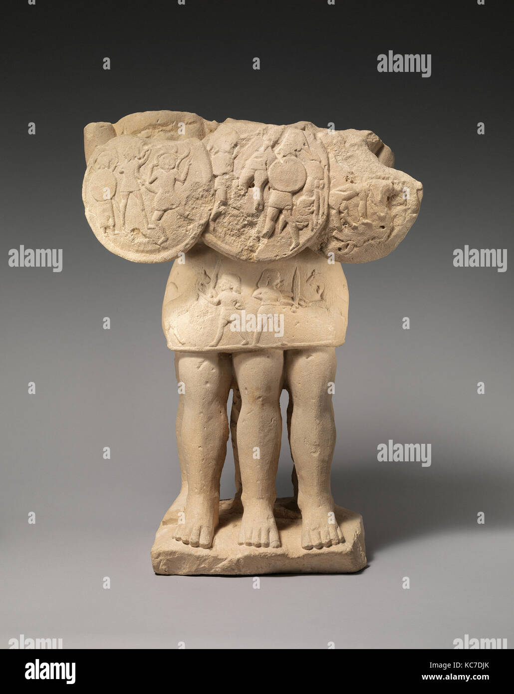 Limestone Geryon, Archaic, 2nd half of the 6th century B.C., Cypriot ...
