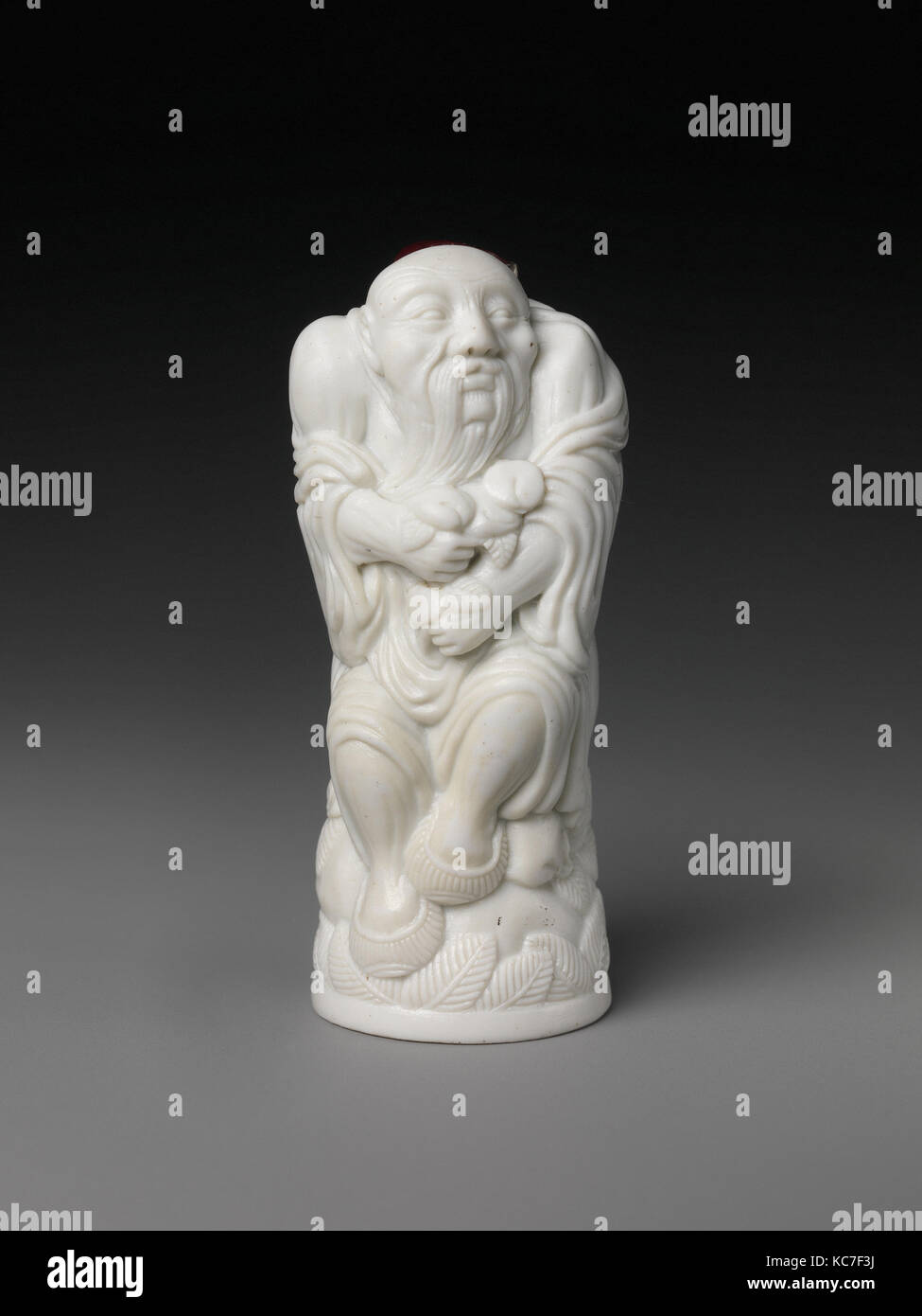 Snuff Bottle Depicting the God of Longevity, 19th century Stock Photo ...