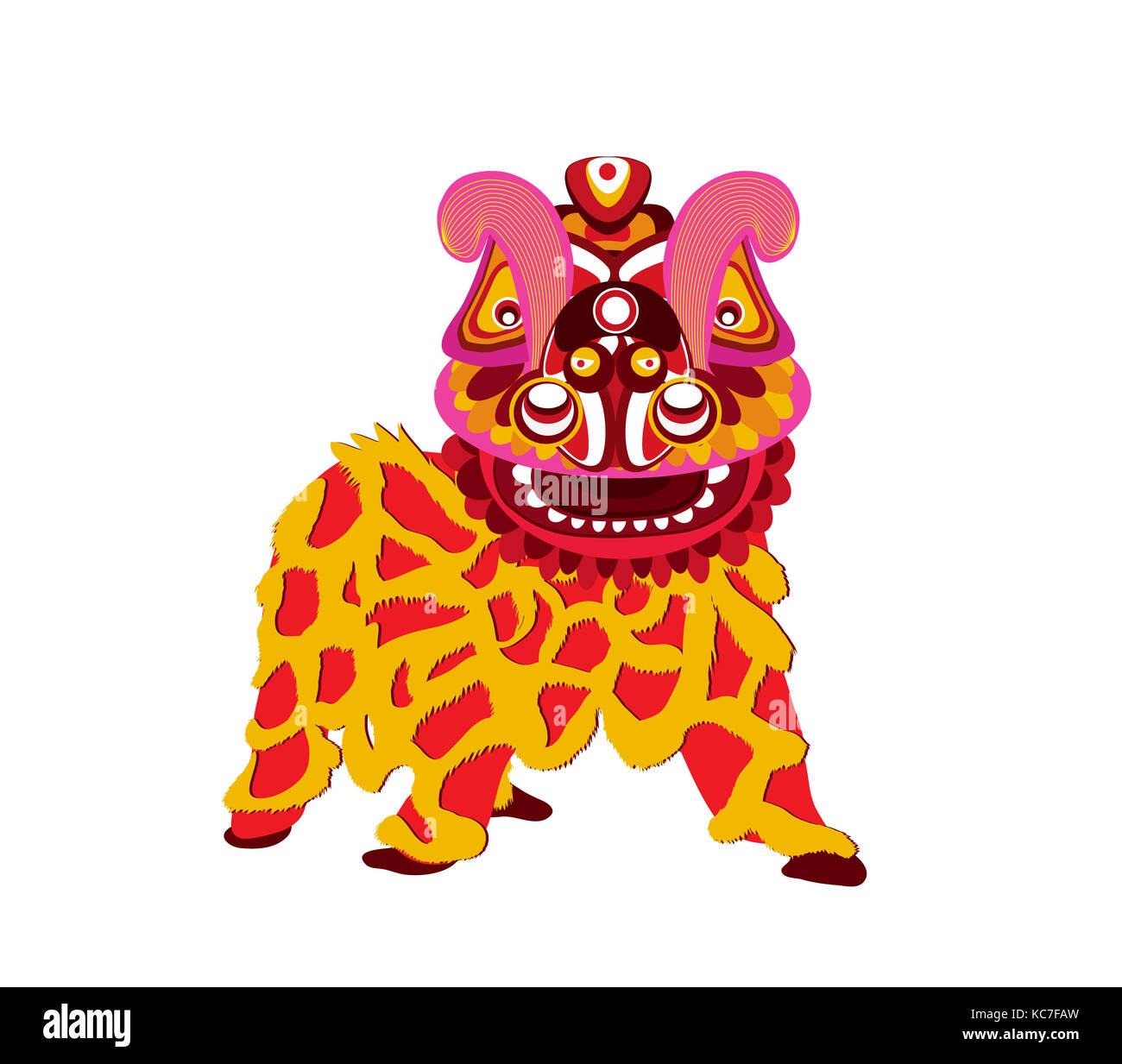 Chinese new year celebration and Lion Dance Stock Photo - Alamy