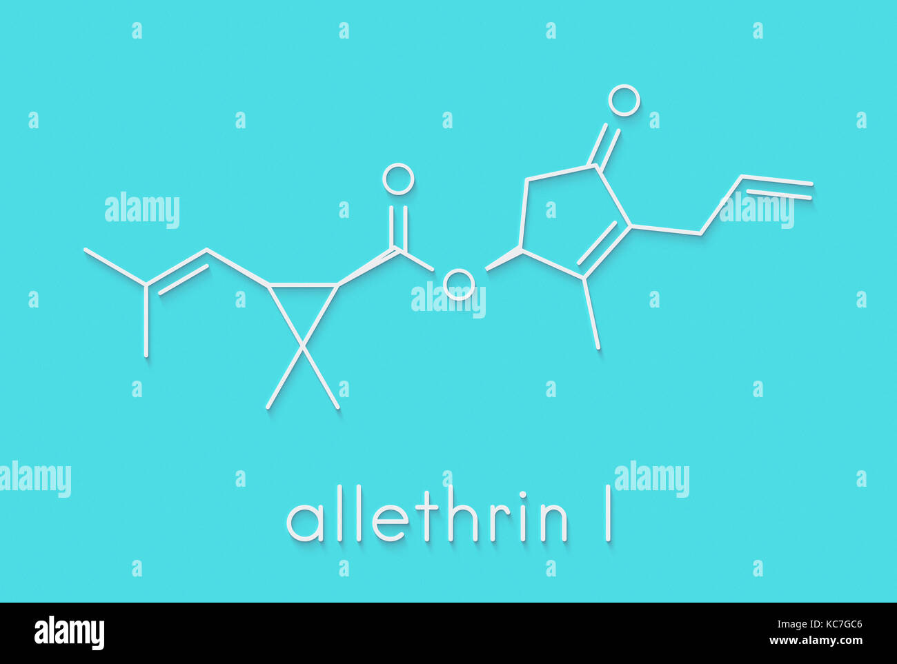 Allethrin pyrethroid insecticide molecule hi-res stock photography and ...