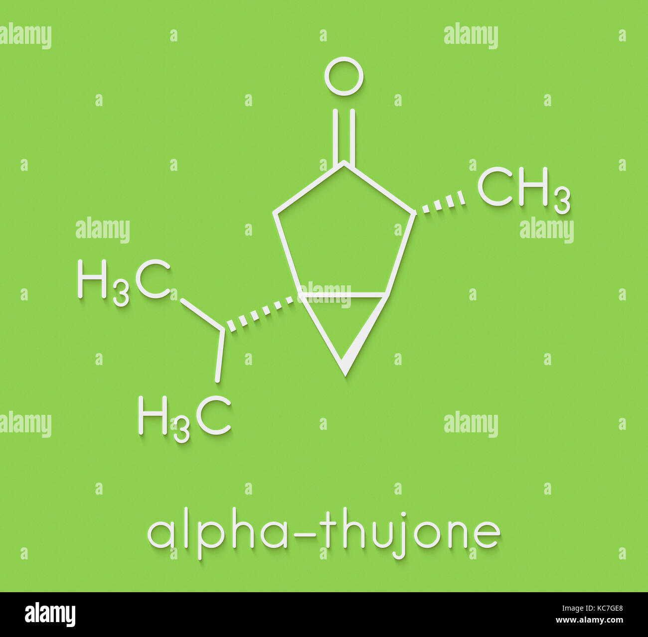 Thujone absinthe molecule, chemical structure. Skeletal formula Stock ...