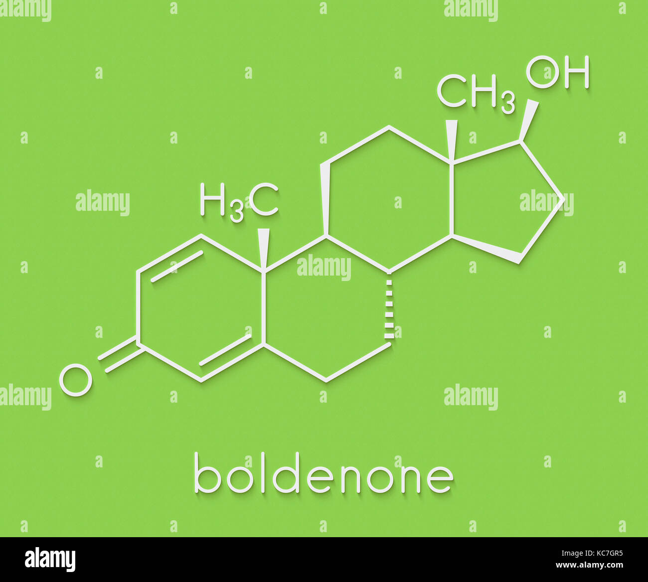 Boldenone anabolic steroid, chemical structure. Skeletal formula Stock ...