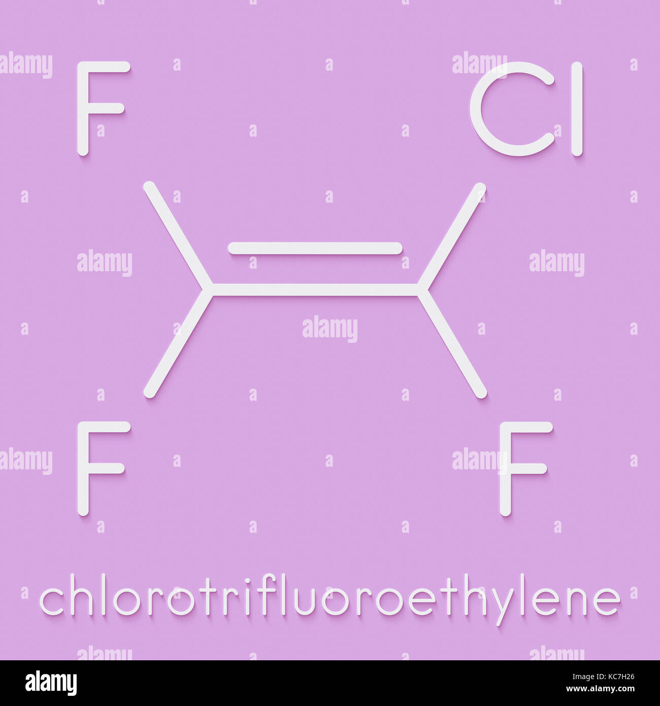 Chlorotrifluoroethylene (CTFE) refrigerant molecule and ...