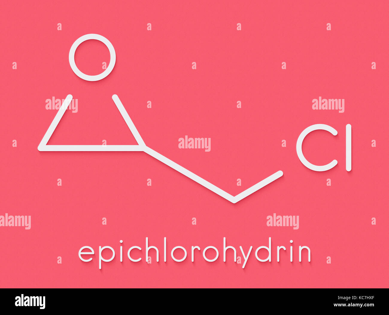 epichlorohydrin (ECH) epoxy resin building block. Skeletal formula ...