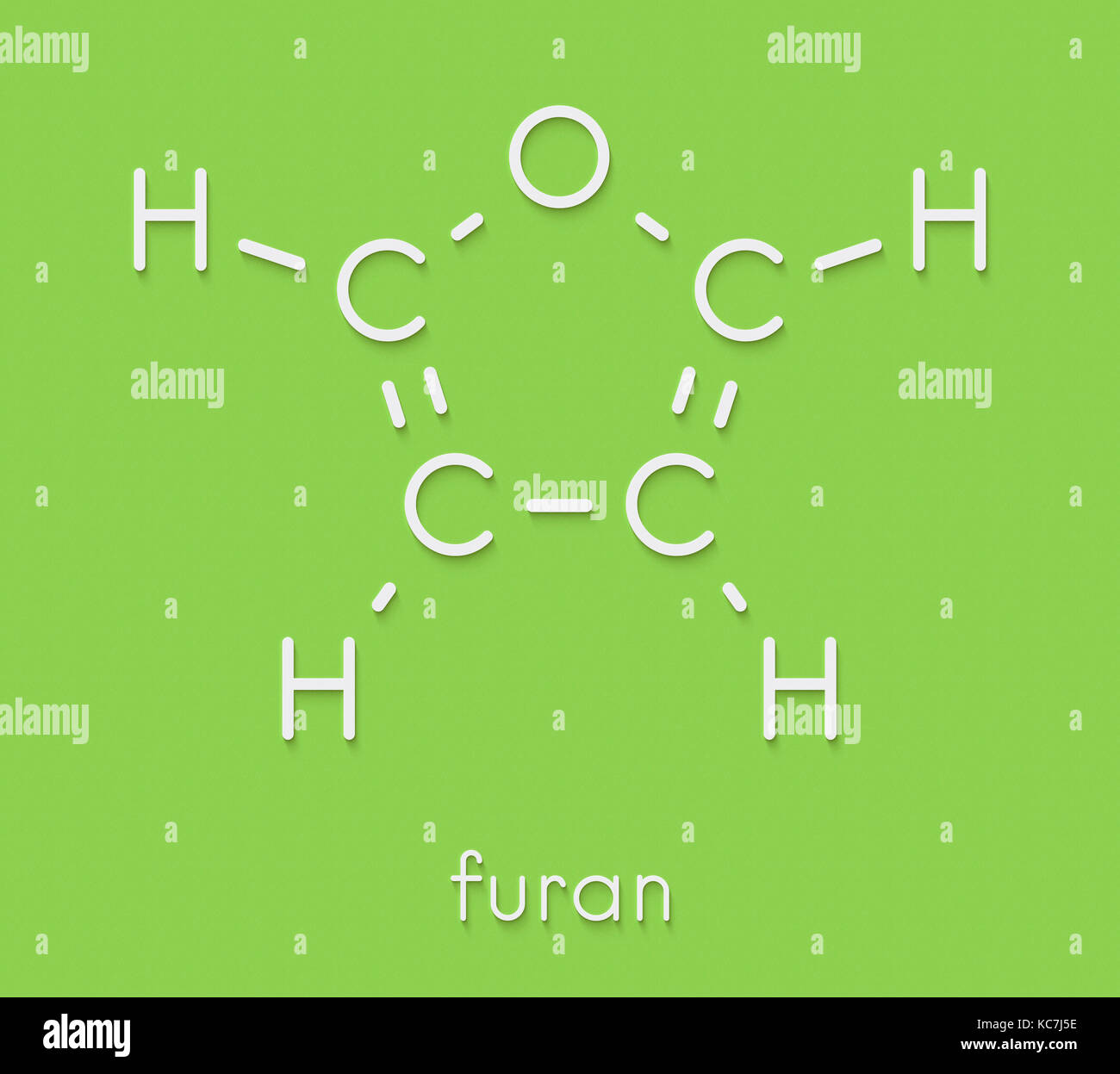 Furan heterocyclic aromatic molecule. Skeletal formula Stock Photo - Alamy