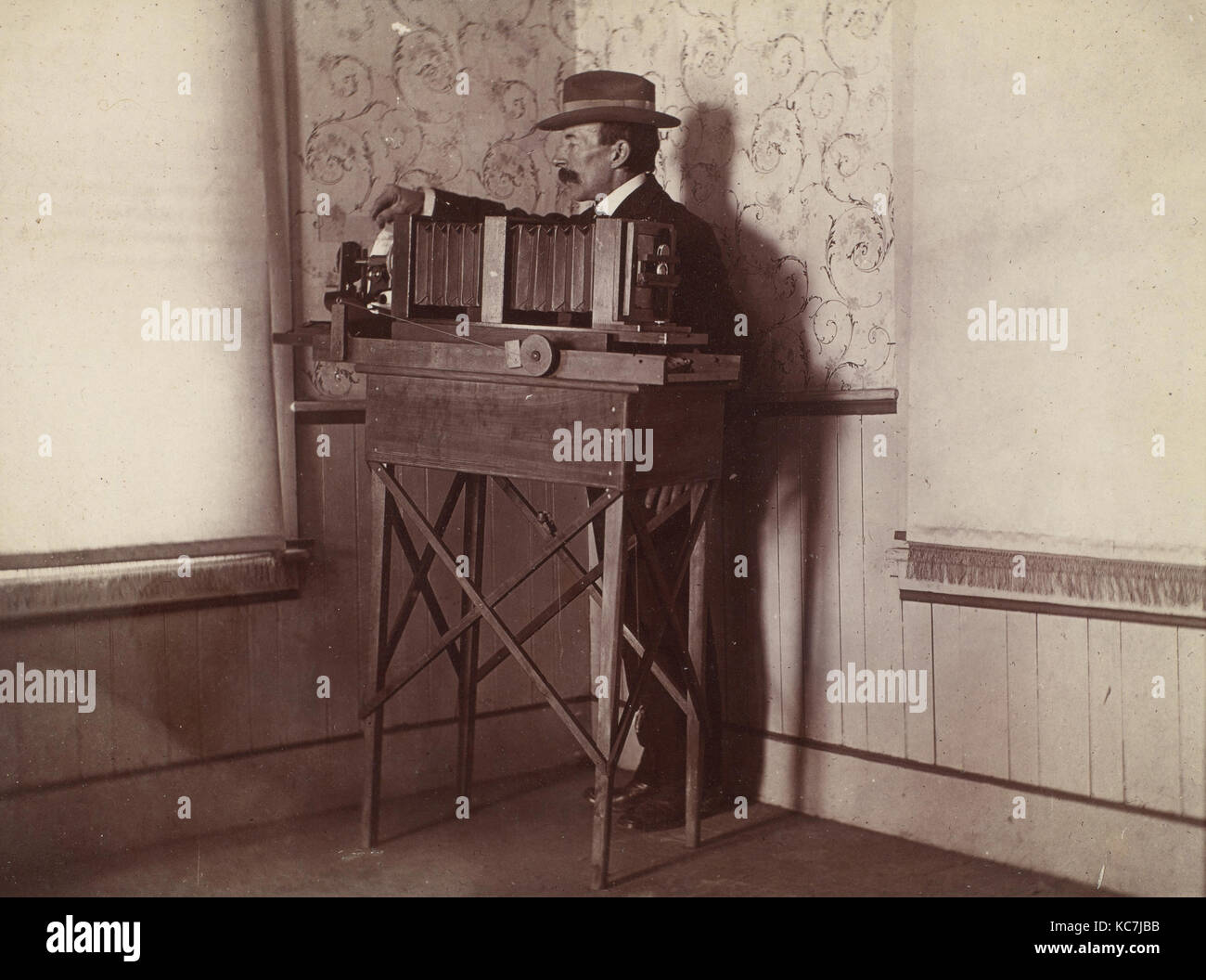 Self-Portrait with Camera, Wilson Alwyn Bentley, ca. 1910 Stock Photo ...