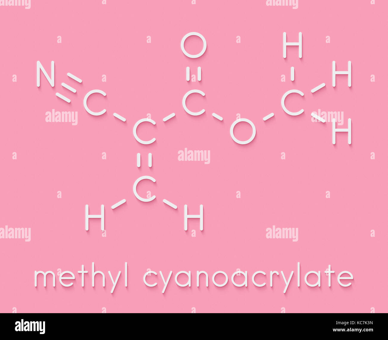 Methyl cyanoacrylate molecule, the main component of cyanoacrylate ...