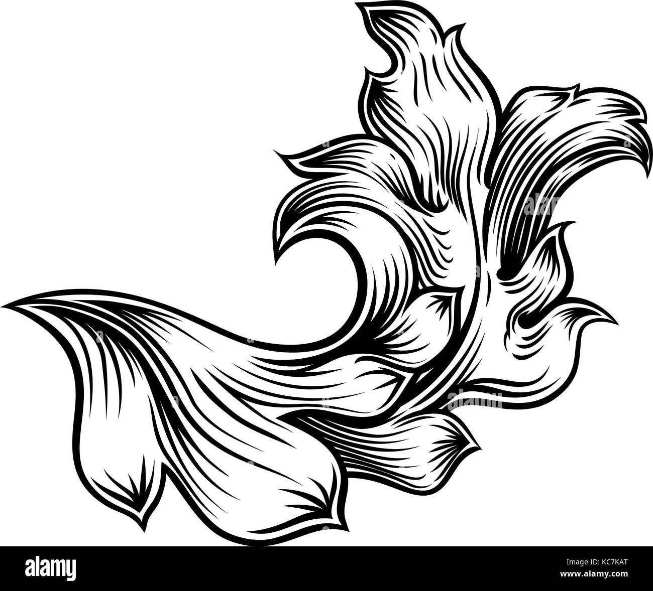 Floral Filigree Pattern Scroll Heraldry Design Stock Vector Image & Art ...