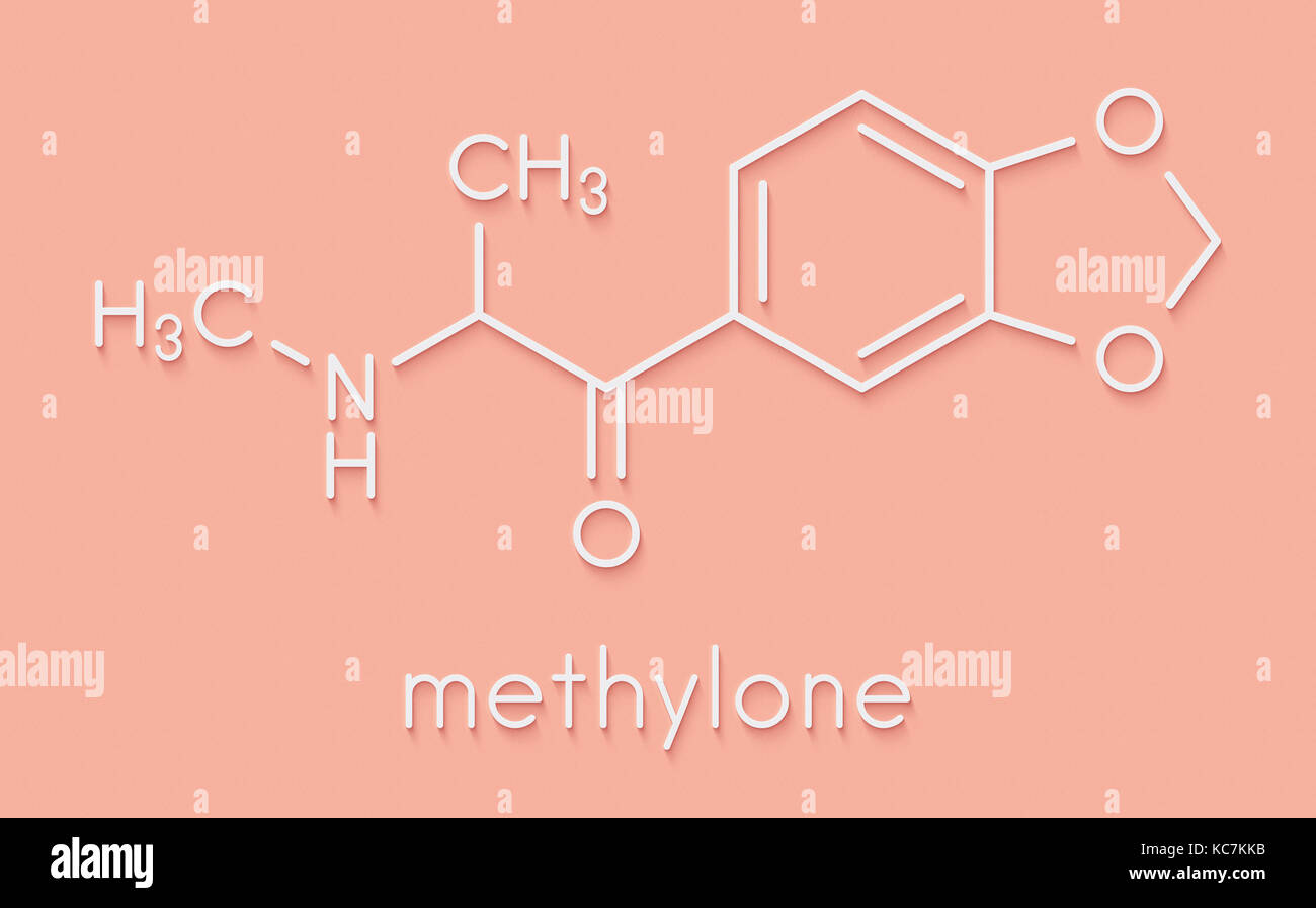Methylone (bk-MDMA) stimulant molecule. Used as recreational drug ...