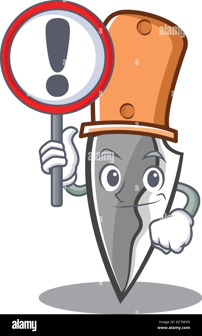 With sign knife character cartoon style Stock Vector Image & Art - Alamy