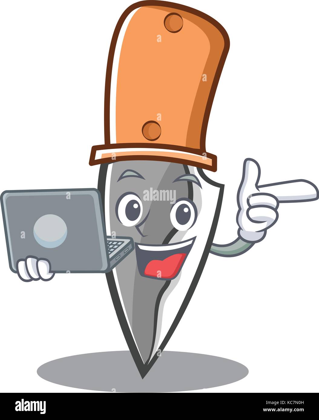 With laptop knife character cartoon style Stock Vector Image & Art - Alamy