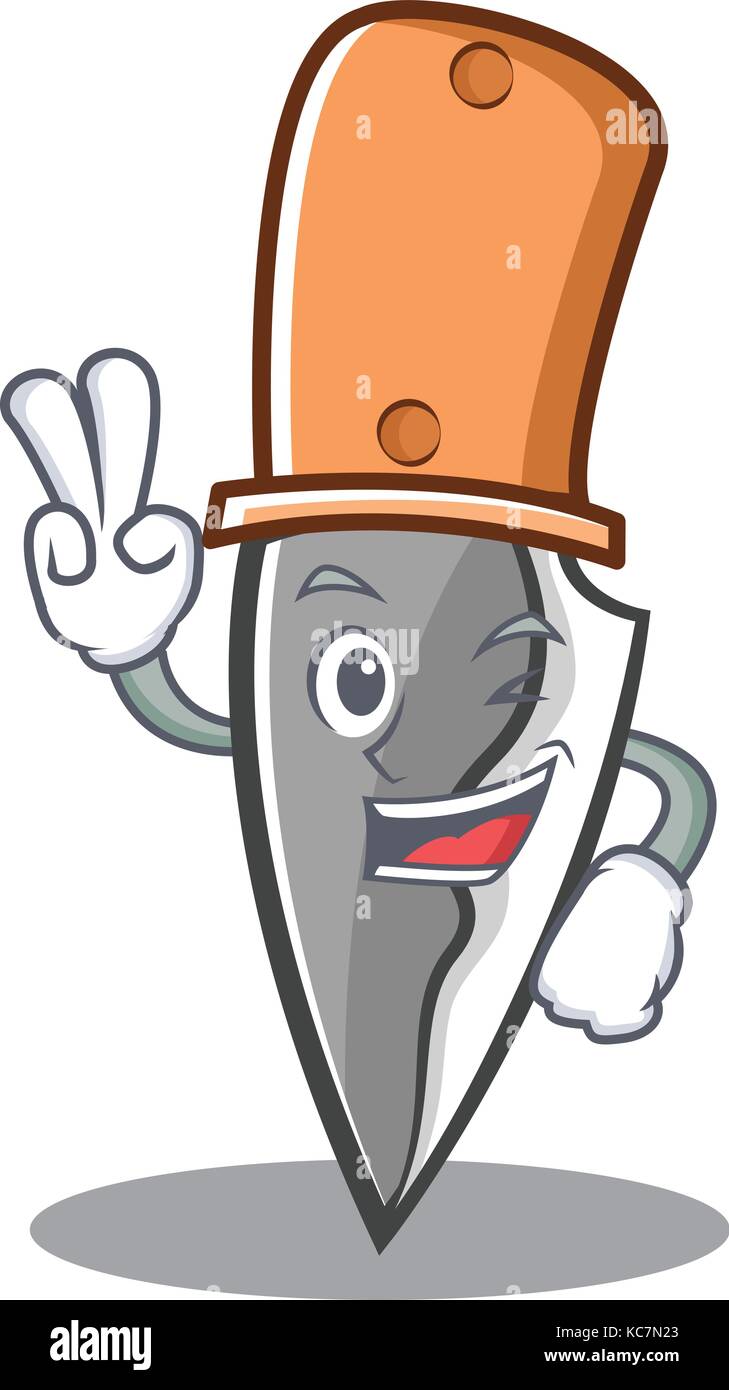 Two finger knife character cartoon style Stock Vector Image & Art - Alamy