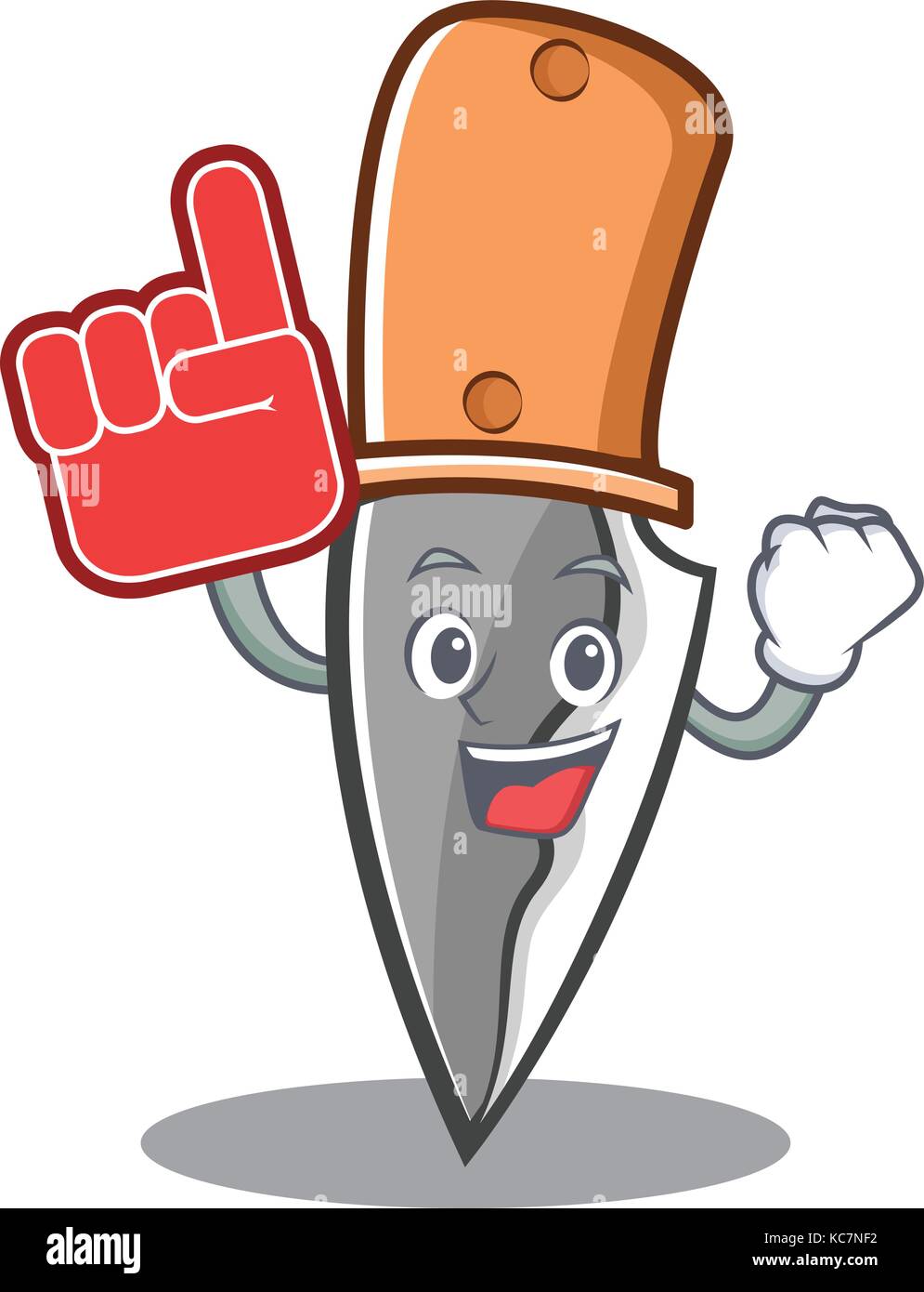Foam finger knife character cartoon style Stock Vector Image & Art - Alamy