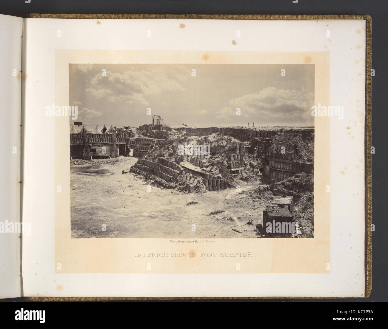 Interior View of Fort Sumpter, George N. Barnard, 1860s Stock Photo - Alamy