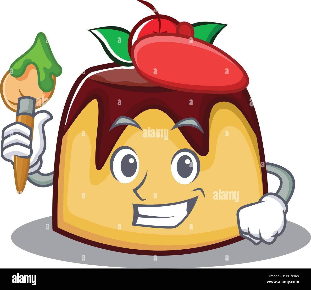 Artist pudding character cartoon style Stock Vector Image & Art - Alamy