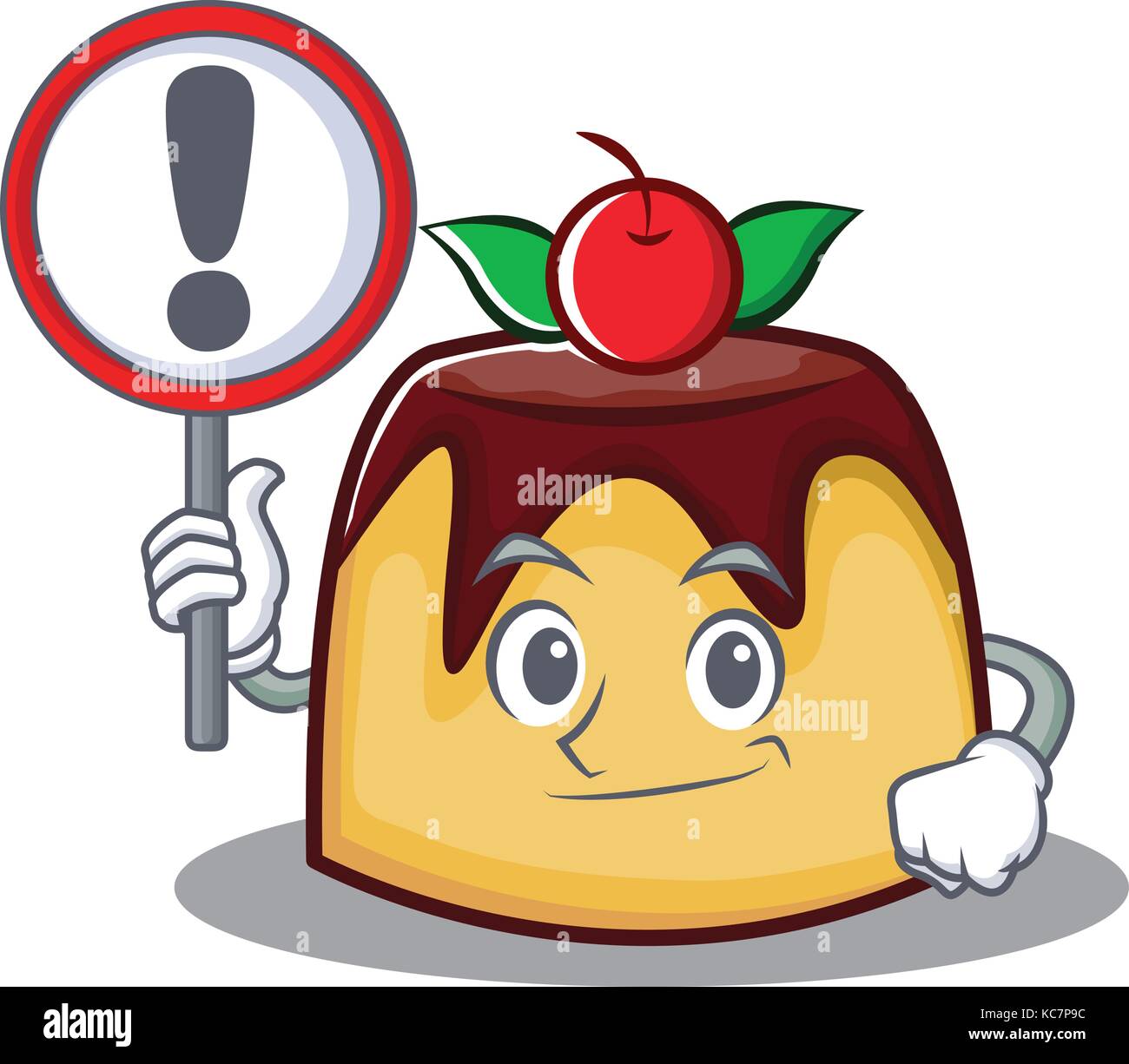 With sign pudding character cartoon style Stock Vector Image & Art - Alamy